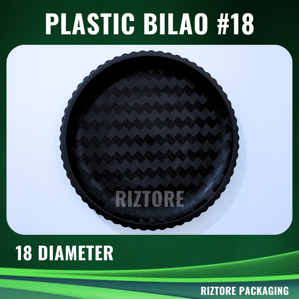 Black Bilao Plastic Tray – Riztore Packaging
