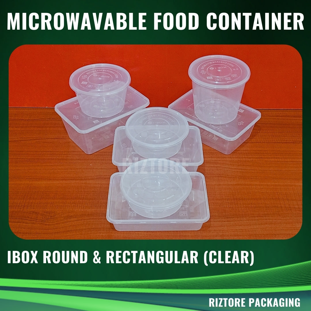 IBOX RE/RO Clear Microwavable Containers 10pcs/pack – Riztore Packaging