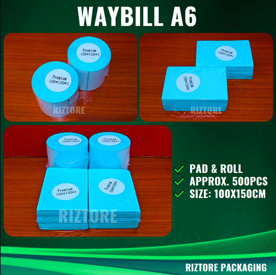 Thermal Sticker Waybill A6 – Riztore Packaging
