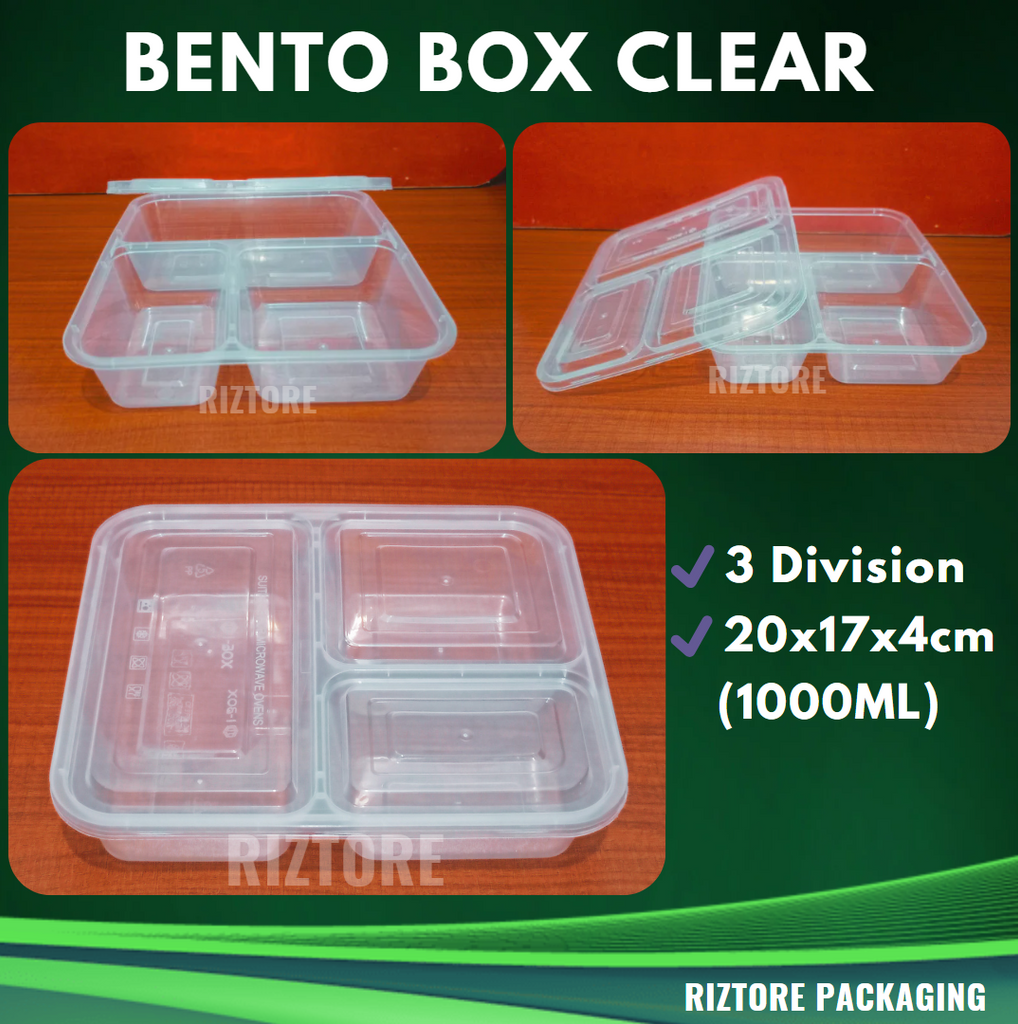 Clear Bento Box – Riztore Packaging