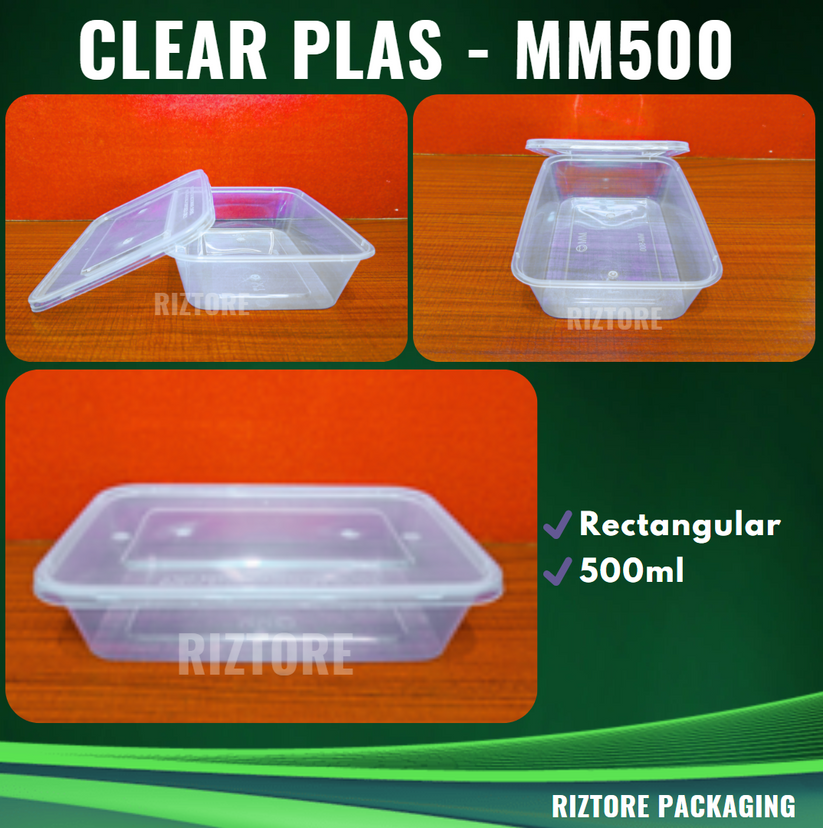 CLEAR PLAS RE/RO Microwavable Containers 10pcs/pack – Riztore Packaging