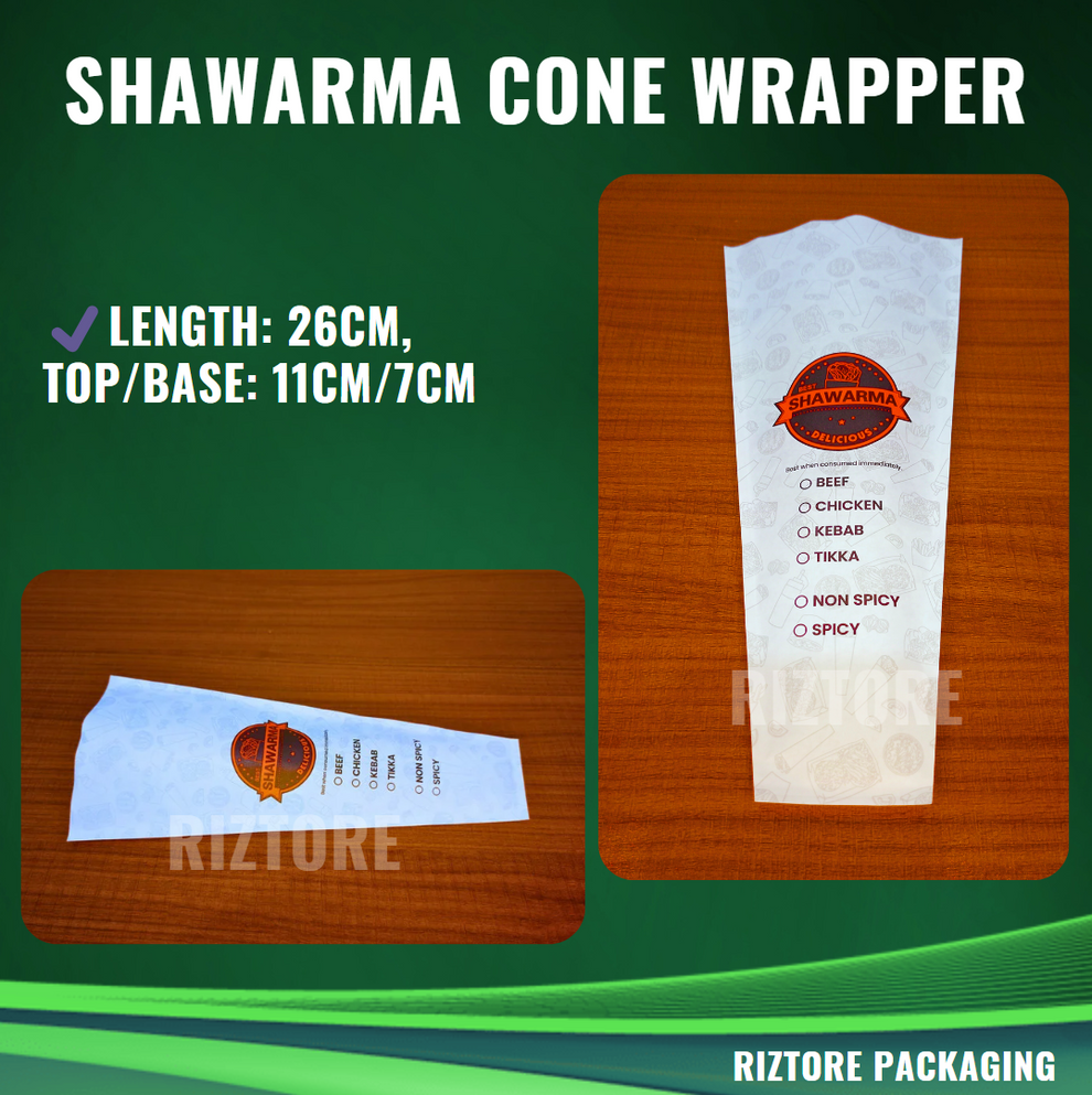 Shawarma Cone/Wrapper Paper – Riztore Packaging