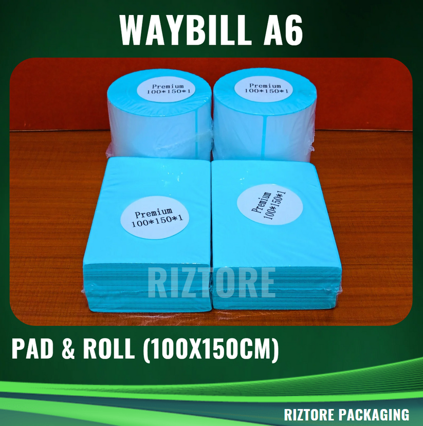 Thermal Sticker Waybill A6 – Riztore Packaging