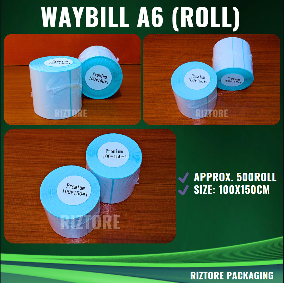 Thermal Sticker Waybill A6 – Riztore Packaging