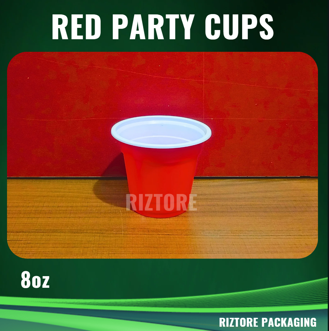Red Party Cups 100 pcs – Riztore Packaging